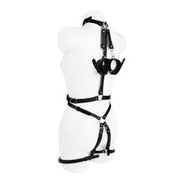 Body-Harness mit abnehmbaren Handfesseln, 2-tlg.