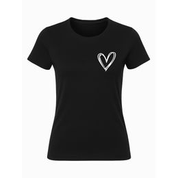 Banco Shirt 'Heart - Black or White' Damen Gr&ouml;&szlig;e XL schwarz