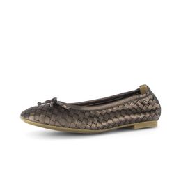 Ballerina Gabor "Eleganter Ballerina", Damen, Gr. 38,5, braun, Schuhe Ballerina