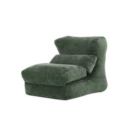 ABRIHOME Relaxsessel in Gr&uuml;n Chenille umwandelbar mit Liegefunktion f&uuml;r Wohnzimmer | Gr.: onesize