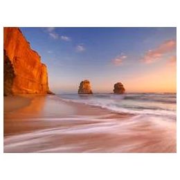 Fototapete papermoon "12 Apostles Great Ocean Beach", bunt, B:4m L:2,6m, Vlies, Tapeten
