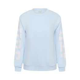 Kaffe Curve Sweatshirt 'KCMila' Damen Gr&ouml;&szlig;e L hellblau / wei&szlig;