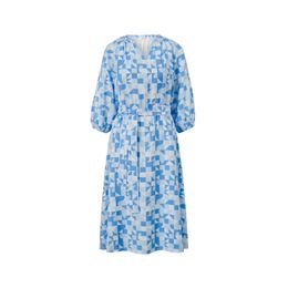 Tchibo - Bedrucktes Webkleid - Damen - Gr. 48 - blau/print