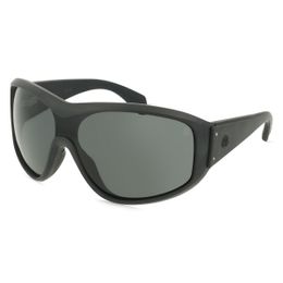 Moncler 0ME8016U THYRA | Unisex-Sonnenbrille | Fassung: Vollrand, Oval, Kunststoff, Schwarz Matt | Glasfarbe: Grau