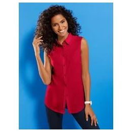 Blusentop Classic Basics, Damen, Gr. 46, rot, 100% Polyester, unifarben, Blusen Blusentop
