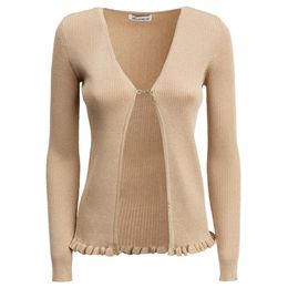 Influencer Strickjacke Damen Gr&ouml;&szlig;e M beige