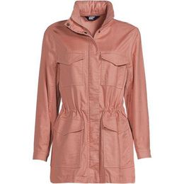 LANDS' END Jacke mit Kapuze aus Baumwolle, Damen,  Rot, Lyocell (Viskose)/Baumwoll-Mischung, by Lands' End