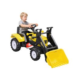 HOMCOM Trettraktor 3-j&auml;hrige Kinder Gelb+Schwarz | Gr.: onesize