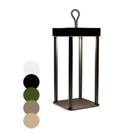 Coen Bakker LED Tischlampe dimmbar Innen & Au&szlig;en 24,5x12cm S&auml;ulen in Schwarz | Gr.: onesize