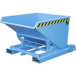 eurokraft pro Kippbeh&auml;lter automatisch, Volumen 0,6 m&sup3;, blau RAL 5012