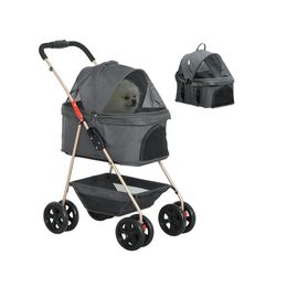 PawHut Hundewagen 76L x 50B x 102H cm | Gr.: onesize