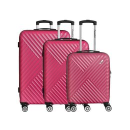 Paradise by CHECK.IN Kingston - 4-Rollen-Trolley Set 3tlg. (lila) in pink | Gr.: onesize