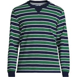 LANDS' END Flammgarn-Shirt aus reiner Baumwolle, Herren,  Blau, Baumwolle, by Lands' End