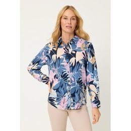Olsen Bluse in blau rosa | Gr.: 46
