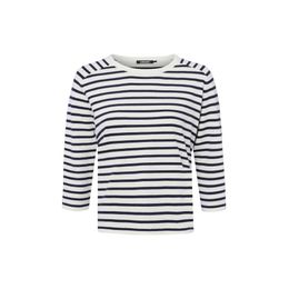 Olsen Shirt Cora in marine wei&szlig; - 0002 | Gr.: 46
