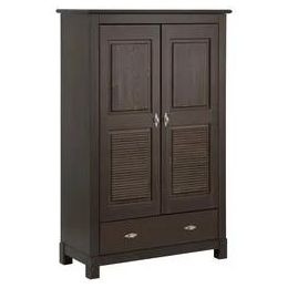 W&auml;scheschrank OTTO HOME "Rauna", braun (dunkelbraun), B:96cm H:155cm T:38cm, Massivholz, Schr&auml;nke, aus massiver Kiefer, FSC, 2-t&uuml;rig, 96cm breit