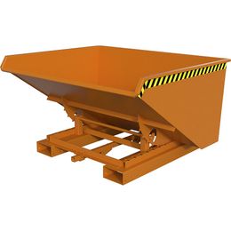 eurokraft pro Kippbeh&auml;lter automatisch, Volumen 0,9 m&sup3;, orange RAL 2000