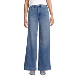 LANDS' END Recover Jeans High Waist mit weitem Bein, Damen,  Blau, by Lands' End