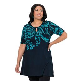 Ulla Popken Longshirt in marine | Gr.: 46-48
