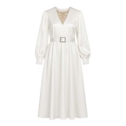 Modamihram Kleid Damen Gr&ouml;&szlig;e 42 gold / wei&szlig; Winterkleid