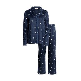 Marks & Spencer Marks & Spencer Pyjama Damen Gr&ouml;&szlig;e M navy / wei&szlig; Winterkleid