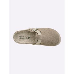 WITT Herren Pantoffel Innensohle aus Wolle, beige, Gr&ouml;&szlig;e 41