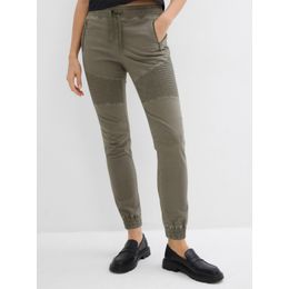 WITT Damen Schlupfjeans mit Ziern&auml;hten, khaki, Gr&ouml;&szlig;e 38