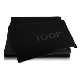JOOP! Wohndecke JOOP! HW 2025/26, Anthrazit, Schwarz, Textil, 150x200 cm, Kettelrand, Wohntextilien, Decken, Kuscheldecken