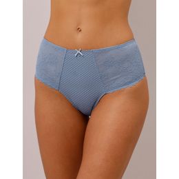 WITT Damen H&uuml;ftslip mit unterlegter, bedruckter Netzware, taubenblau, Gr&ouml;&szlig;e 50