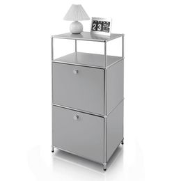 Floordirekt Regal Concept Epure Mk-120, Grau, Metall, 50x100x40 cm, stehend, Wohnzimmer, Regale, B&uuml;cherregale