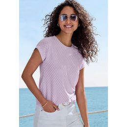 Vivance Damen Kurzarmshirt, eisblau, lila, Gr&ouml;&szlig;e 32/34
