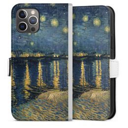 DeinDesign iPhone 12 Pro Handy Klapph&uuml;lle Handyh&uuml;lle aus Kunst Leder wei&szlig; Flip Case Kunst Painting Sideflip mit Lasche
