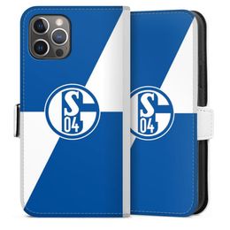 DeinDesign iPhone 12 Pro Handy Klapph&uuml;lle Handyh&uuml;lle aus Kunst Leder wei&szlig; Flip Case Official Licensed Product Fc Schalke 04 Bundesliga Sideflip mit Lasche