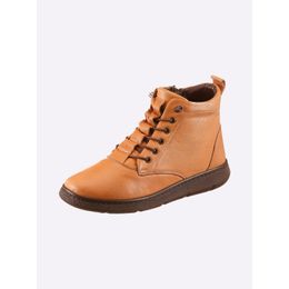 Andrea Conti Damen Stiefelette aus Leder, warm gef&uuml;ttert, cognac, Gr&ouml;&szlig;e 39