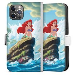 DeinDesign iPhone 12 Pro Handy Klapph&uuml;lle Handyh&uuml;lle aus Kunst Leder wei&szlig; Flip Case Official Licensed Product Arielle Die Meerjungfrau Mermaid Sideflip mit 