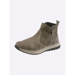 airsoft modern+ Damen Stiefelette mit Doppel-Rei&szlig;verschluss, sesam, Gr&ouml;&szlig;e 36