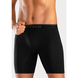 Buffalo Herren Langer Boxer, bordeaux, petrol, schwarz, Gr&ouml;&szlig;e L