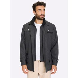 Marco Donati Herren Longjacke in Woll-Optik, graphit-meliert, Gr&ouml;&szlig;e 50