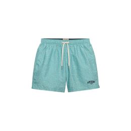Superdry & Co Badeshorts Herren Gr&ouml;&szlig;e M t&uuml;rkis / schwarz / naturwei&szlig;