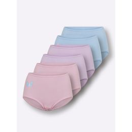w&auml;schepur w&auml;schepur Damen Taillenslip, 2x ros&eacute; + 2x flieder + 2x eisblau, Gr&ouml;&szlig;e 38