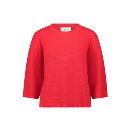 Cartoon Strickpullover mit Rundhalsausschnitt in Rot | Gr.: 44