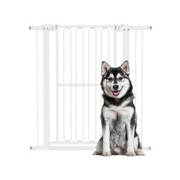 PawHut Hunde T&uuml;rschutzgitter Wei&szlig; 76-104B x 94H cm | Gr.: XL