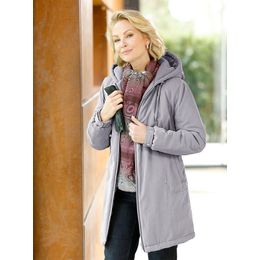 WITT Damen Kapuzenjacke in Micro-Moss-Qualit&auml;t, grau, Gr&ouml;&szlig;e 40