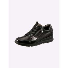 Waldl&auml;ufer Waldl&auml;ufer Damen Sneaker mit Metallic-Effekt, schwarz-meliert, Gr&ouml;&szlig;e 6,5