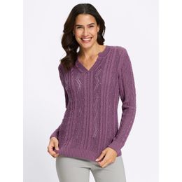 WITT Damen Pullover, violett, Gr&ouml;&szlig;e 40