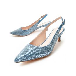 Montevita Pumps Heel Shoe Festshoe5 in Blau | Gr.: 36