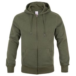 King Zipped Sweat Hoodie oliv, Gr&ouml;&szlig;e 3XL