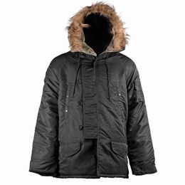 Mil-Tec US Fliegerparka N3B Basic schwarz, Gr&ouml;&szlig;e 3XL