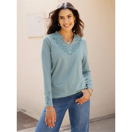 WITT Damen Langarmshirt, jade, Gr&ouml;&szlig;e 38