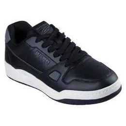 Sneaker Skechers "Harry Kane - Off Pitch Collection: Koopa - Harry Kane Court", Herren, Gr. 43, schwarz (schwarz, grau), Leder, Schuhe Sneaker, Retro Sneaker signiert vom weltbekannten Fu&szlig;ballstar Harry Kane